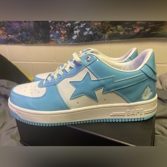 Bape | Shoes | Bapesta Sax Blue Patent Leather Size 5 | Poshmark